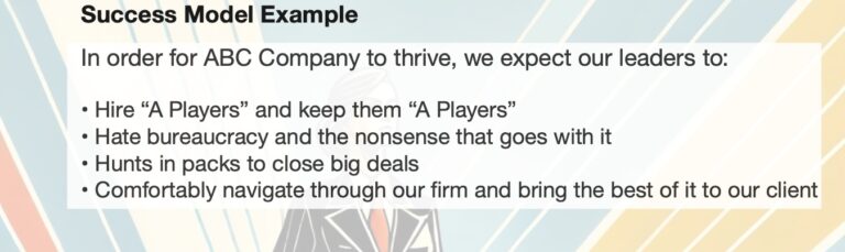 The Talent Strategy Group - The Success Model: What Your Executives ...